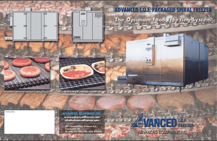 Brochure Downloads Advanced Spiral, Tunnel Freezer Manufacturer